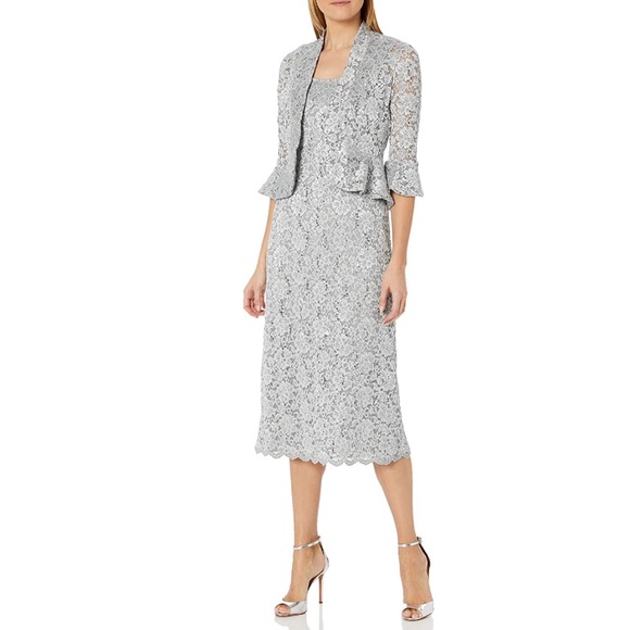 R & M Richards | Dresses | Nwtrm Richards Womens Two Piece Lace Long ...